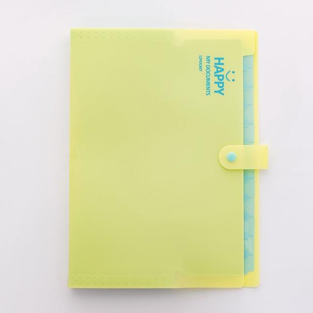 A4 File Folder Smiley 12 Pockets Expanding File Expansion File Candy ...