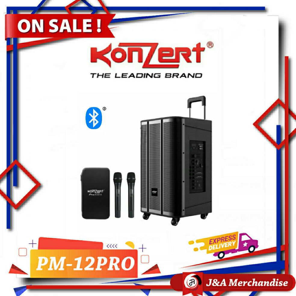 PM-12PRO Konzert Party Machine Active Portable Trolley Speaker | Lazada PH