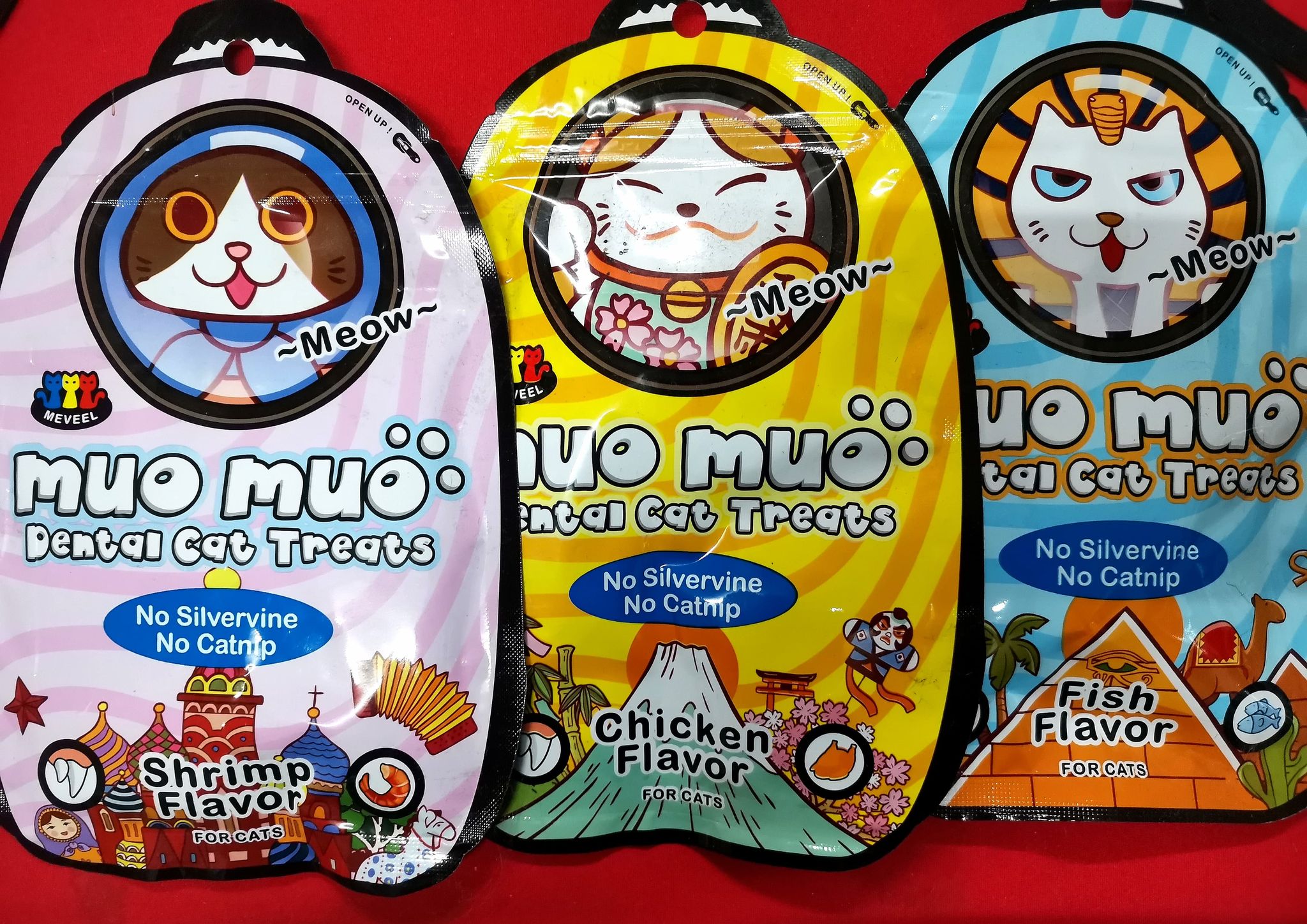 Muo Muo Dental Cat Treats (Shrimp, Fish, Chicken Flavor) | Lazada PH