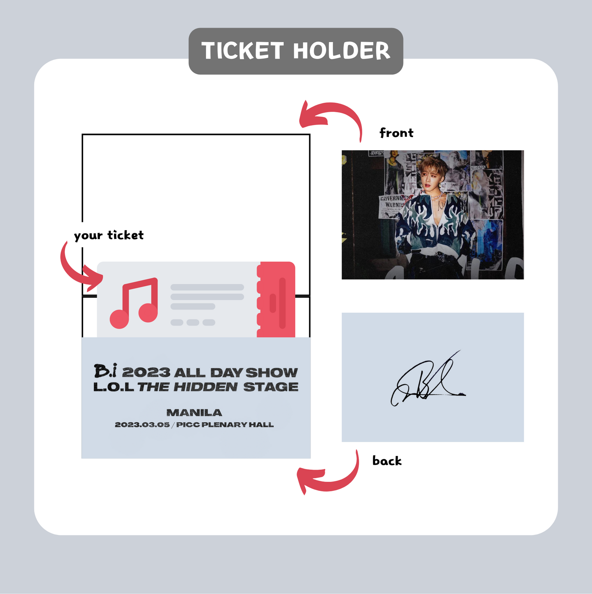 B.I L.O.L The Hidden Stage Concert Ticket Holder / Envelope | Lazada PH