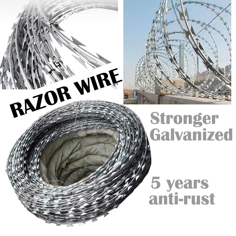29 Meters Barbed Razor Wire / Combat Wire / Anti-Theft / Anti Climb for ...