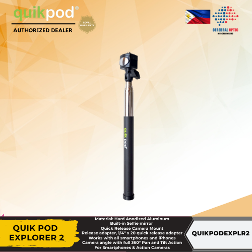 QuikPod Explorer 2 for Smartphones and Action Cameras - Cerebral Optic Merchandising | Lazada PH