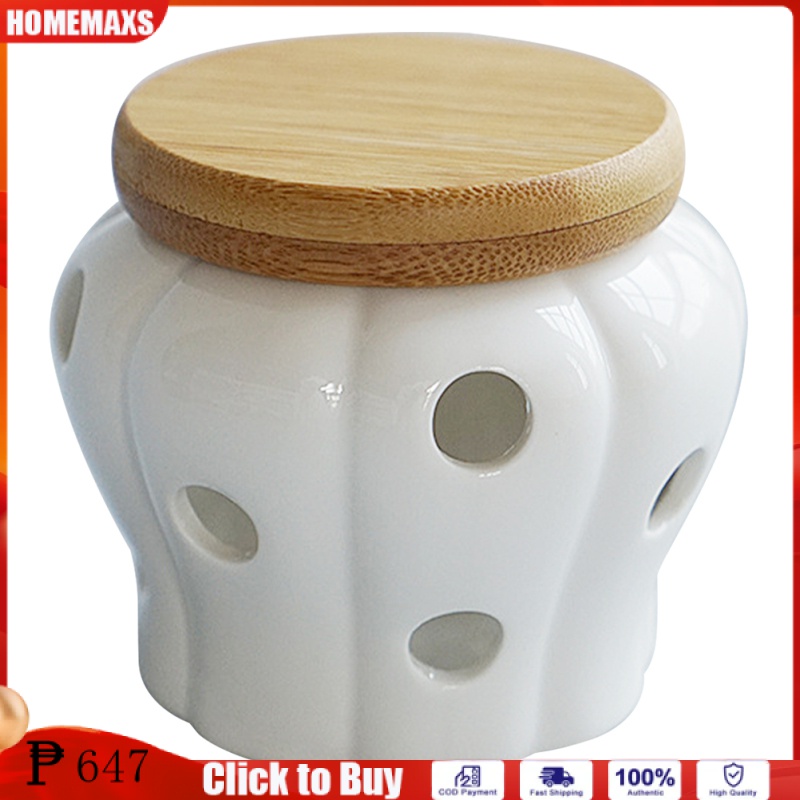 HOMEMAXS Large Practical Garlic Keeper Garlic Storage Jar for ...