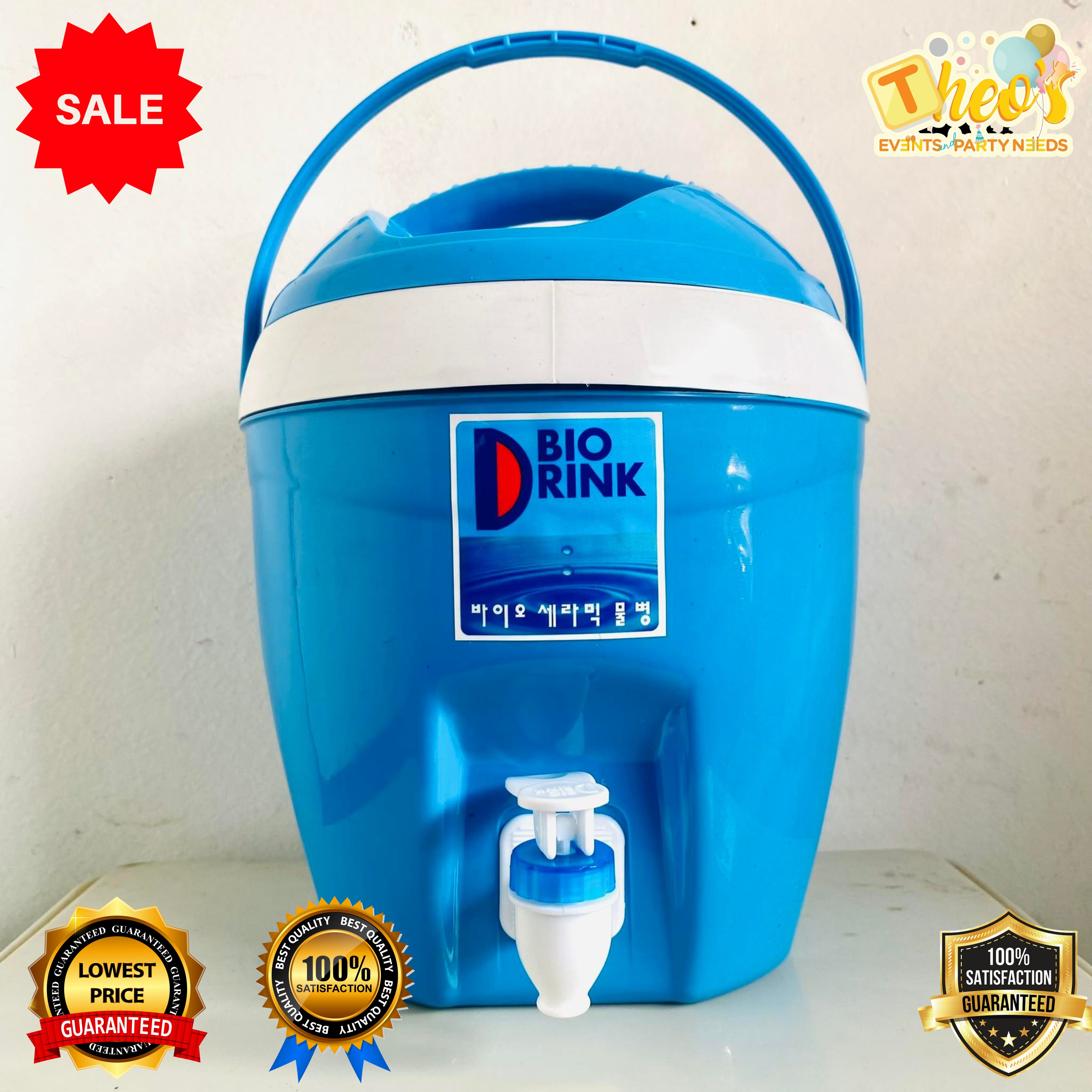 Insulated "RANDOM COLOR" 3 liters Bio Drink Water Jug with handle ...