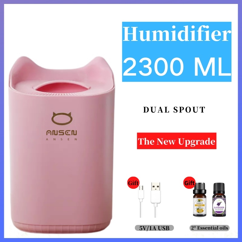 ANSEN Air Humidifier with Essential Oil Aromatherapy Diffuser 2300ML ...