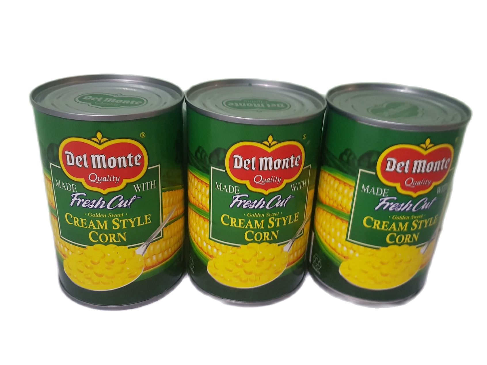 DEL MONTE Fresh Cut Sweet Corn, Cream Style Corn (pack of 3 cans x 425 ...