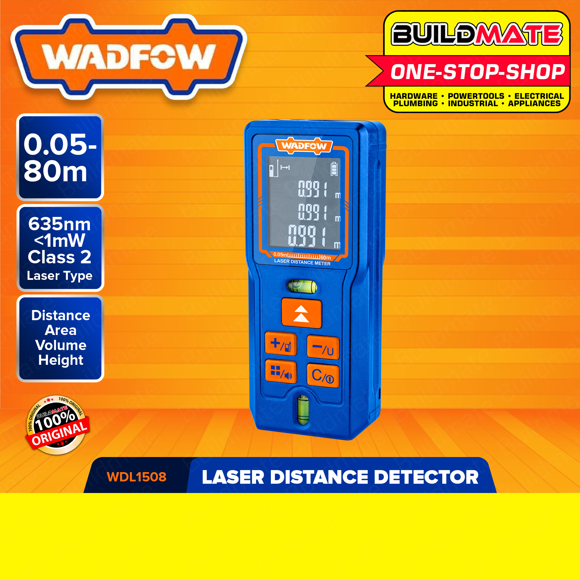 WADFOW Laser Distance Detector 60 Meters 80 Meters Laser Distance ...