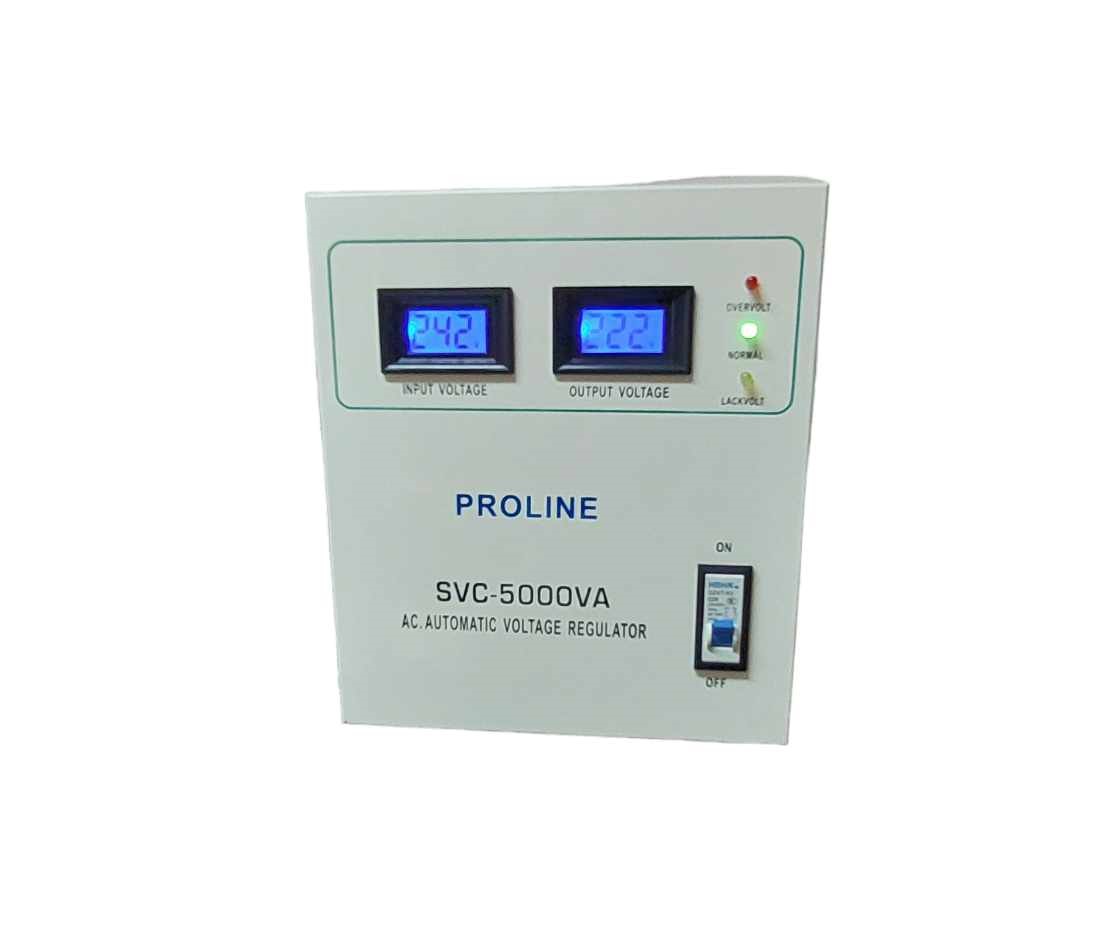 Proline Digital SVC-5000 AVR Servo Motor Type Automatic Voltage Regulator 5000watts 220V (Single ...