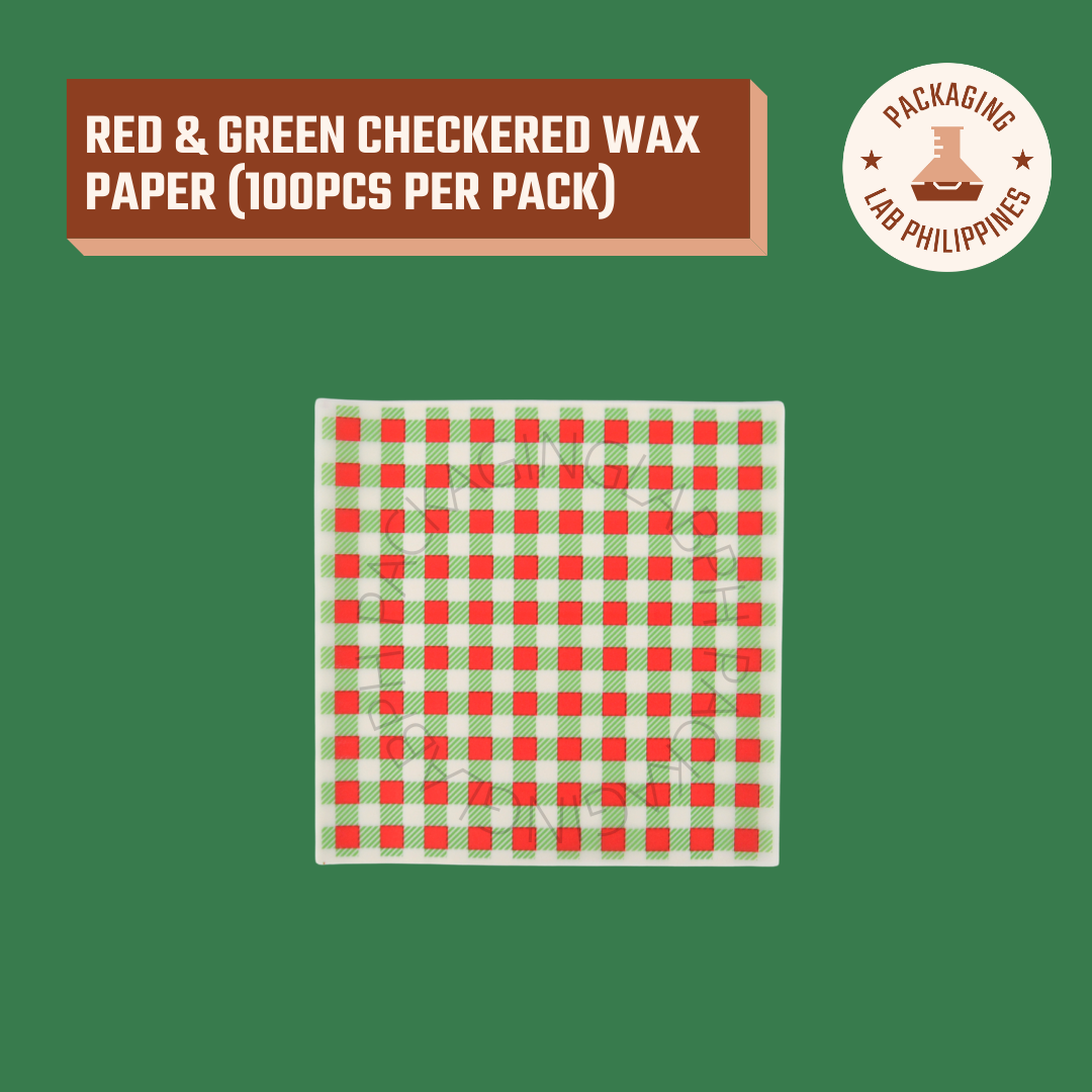 [100pcs] NEW DESIGNS Printed Wax Paper Checkered Wax Paper Christmas ...