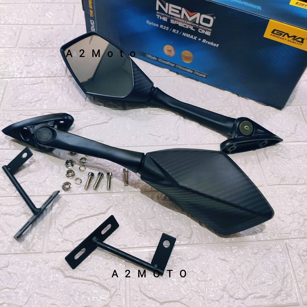 Orig X3 Bracket NMAX 2020 2022 V1 V2 for side mirror visor windshield ...