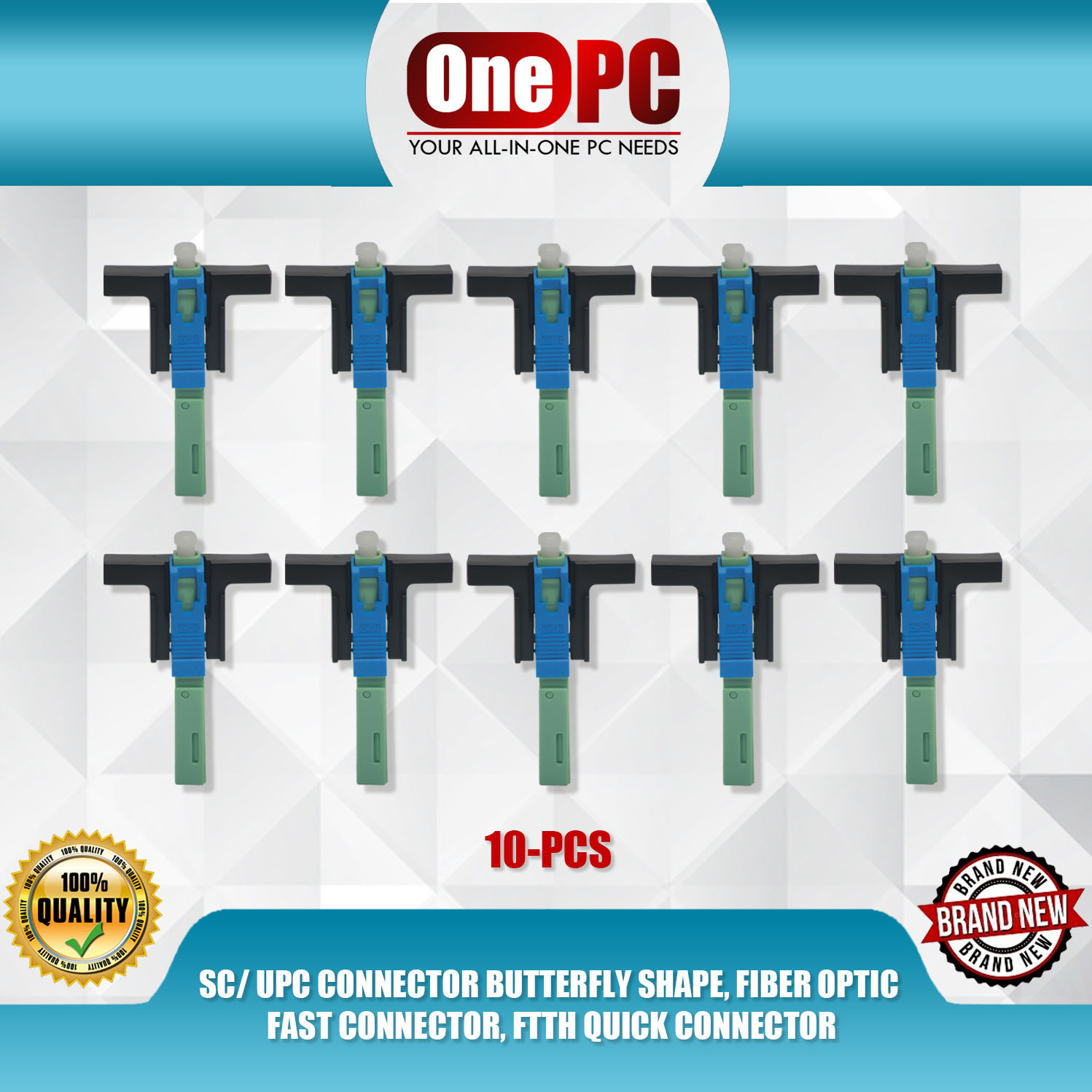 SC/ UPC CONNECTOR BUTERFLY SHAPE, FIBER OPTIC FAST CONNECTOR, FTTH ...