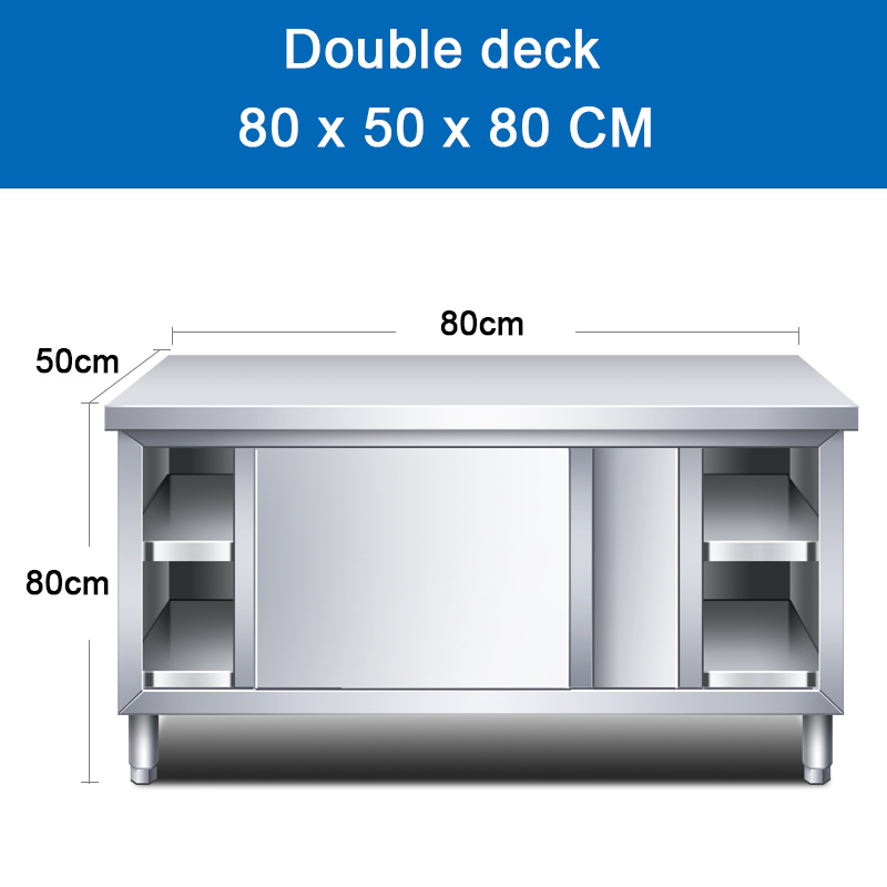 BOBI Kitchen workbench 201 stainless steel household sliding door ...