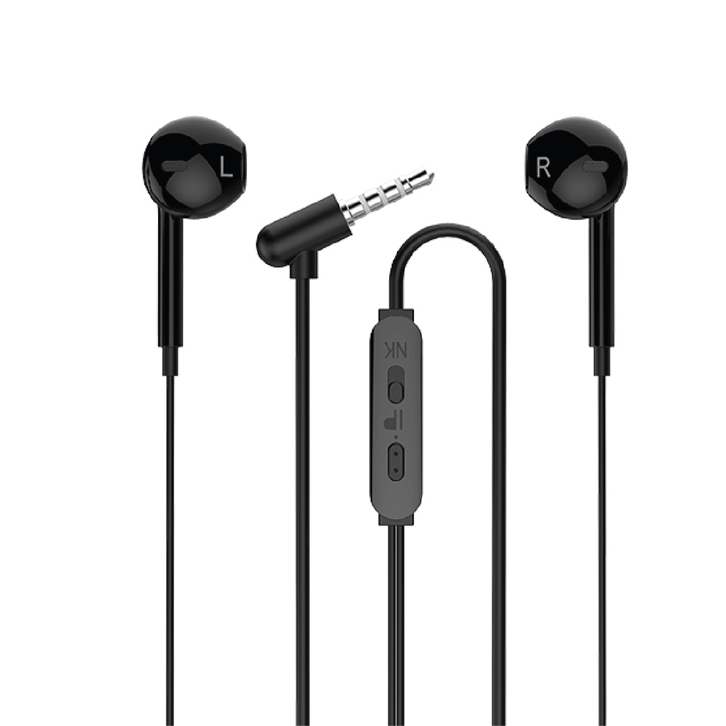 TENKI 100% Authentic Wired Stereo Music Earphones with Mic 3.5mm TE-16 ...