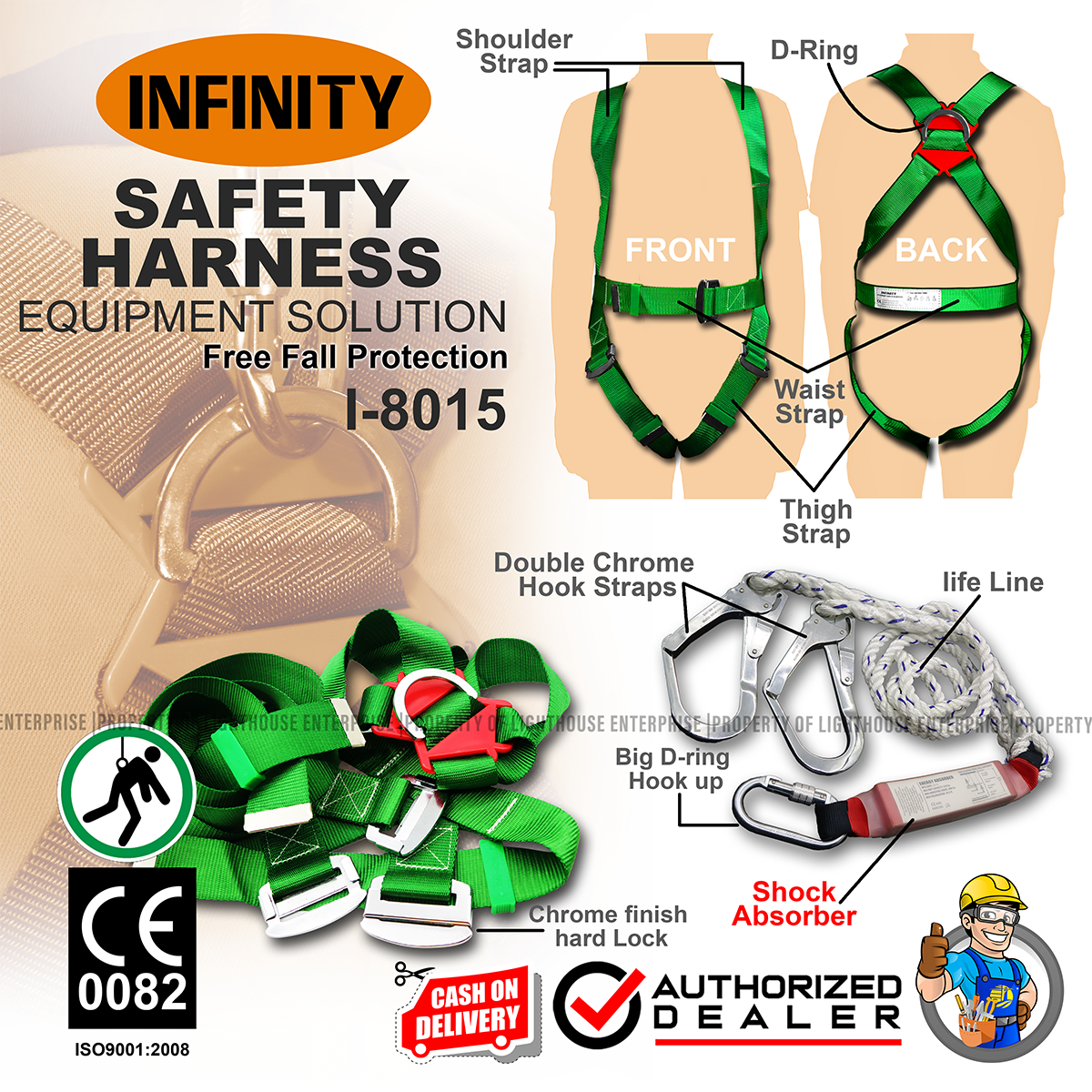 Full Body Safety Harness (I-8015) (INFINITY Japan) LIGHTHOUSE ...