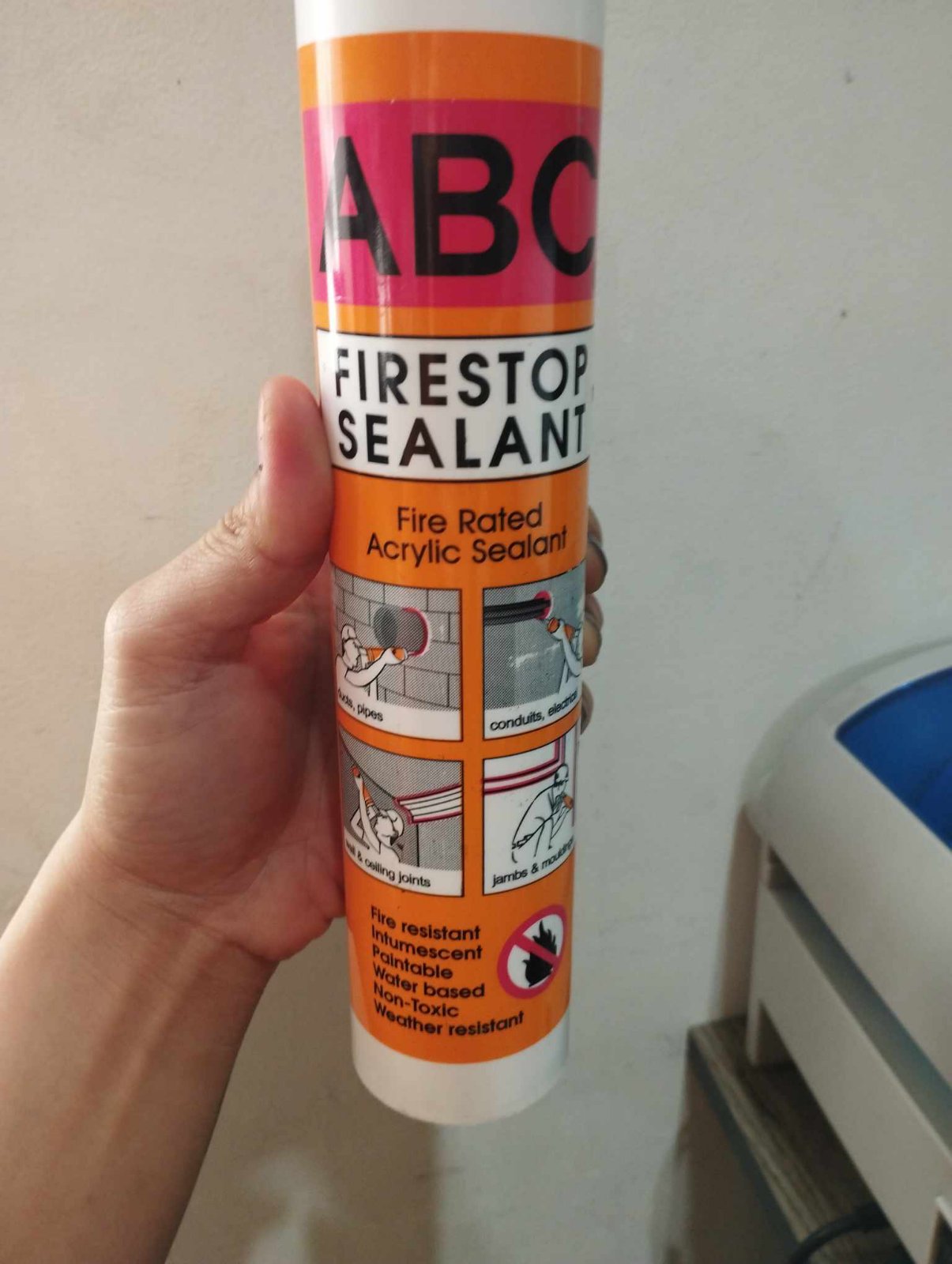 ABC Firestop / Fire Stop Sealant 300ml Fire Rated Acrylic Sealant ...