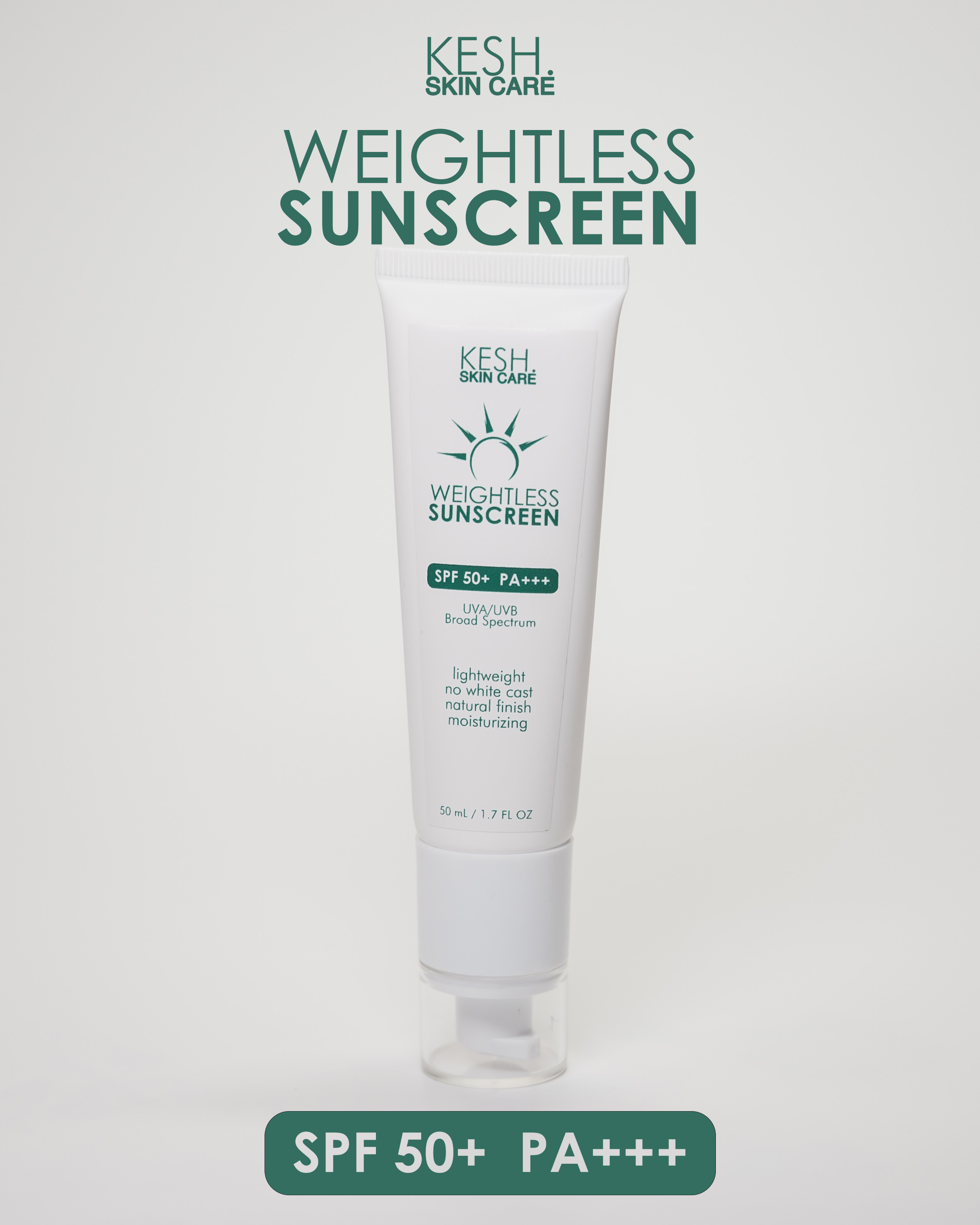 KESH Weightless Sunscreen SPF50+ PA+++ 50mL | Lazada PH