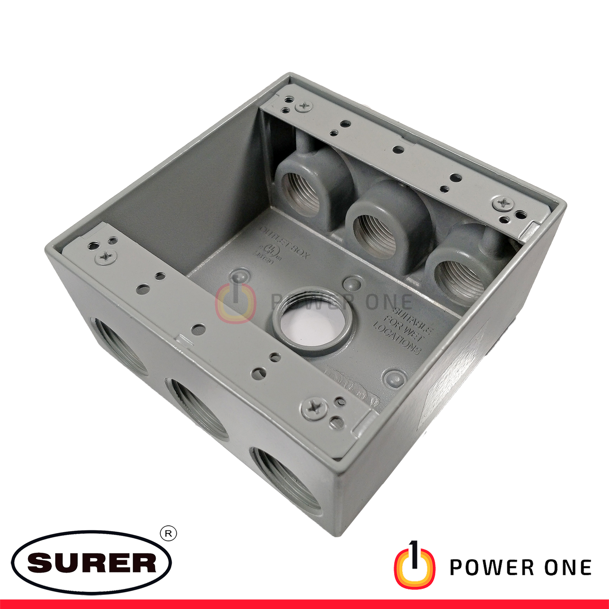 Surer 1153 2 Gang Utility Box, Seven 3/4" Holes | Lazada PH