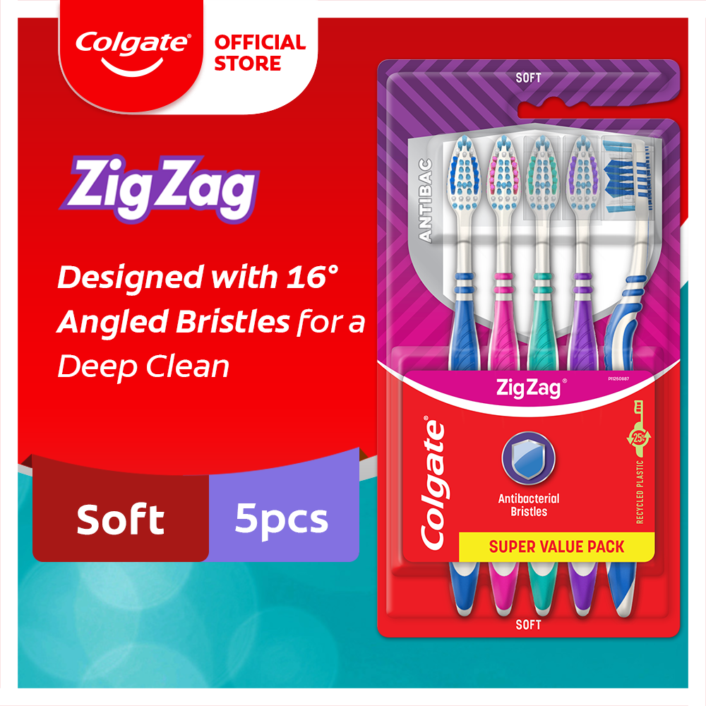 Colgate ZigZag Soft Interdental Toothtbrush Buy 3 Get 2 Free with Cap ...