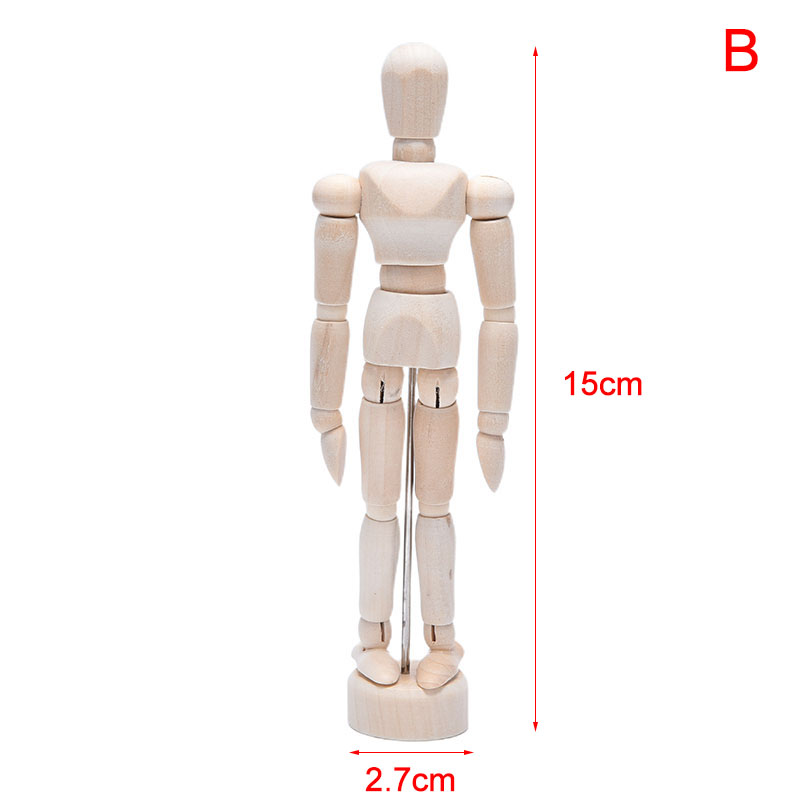 [Buy 4 get 4%]Wooden Movable Limbs Human Figure Model Artist Sketch ...