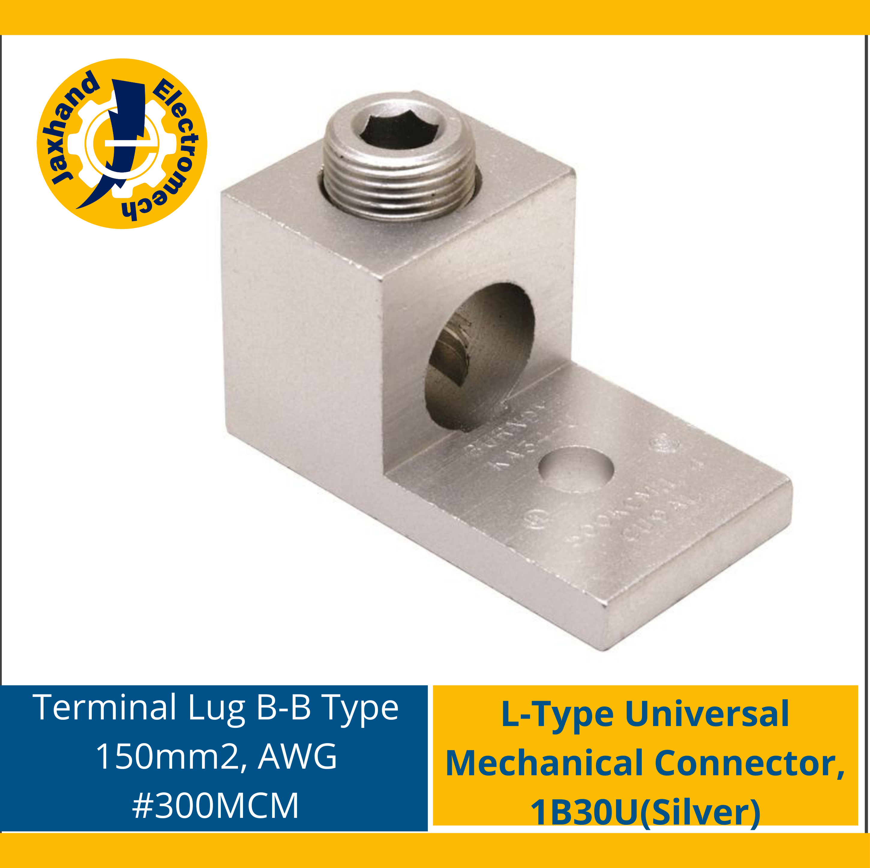 Terminal Lug B-B Type 150mm2, AWG #300MCM, L-Type Universal Mechanical ...