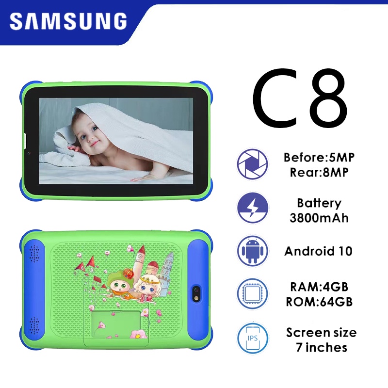 Samsung C8 Tablet Kids Cute Tablet Promo 4+512GB 8 Inch Original Big ...