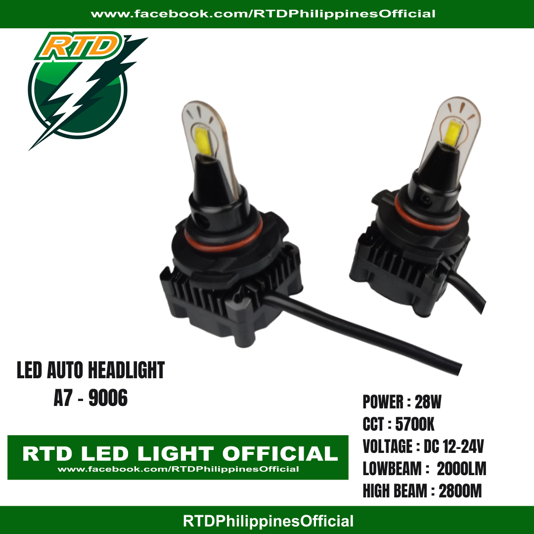 ORIGINAL RTD LED AUTO HEADLIGHT A7 | RTD PHILIPPINES OFFICIAL | Lazada PH
