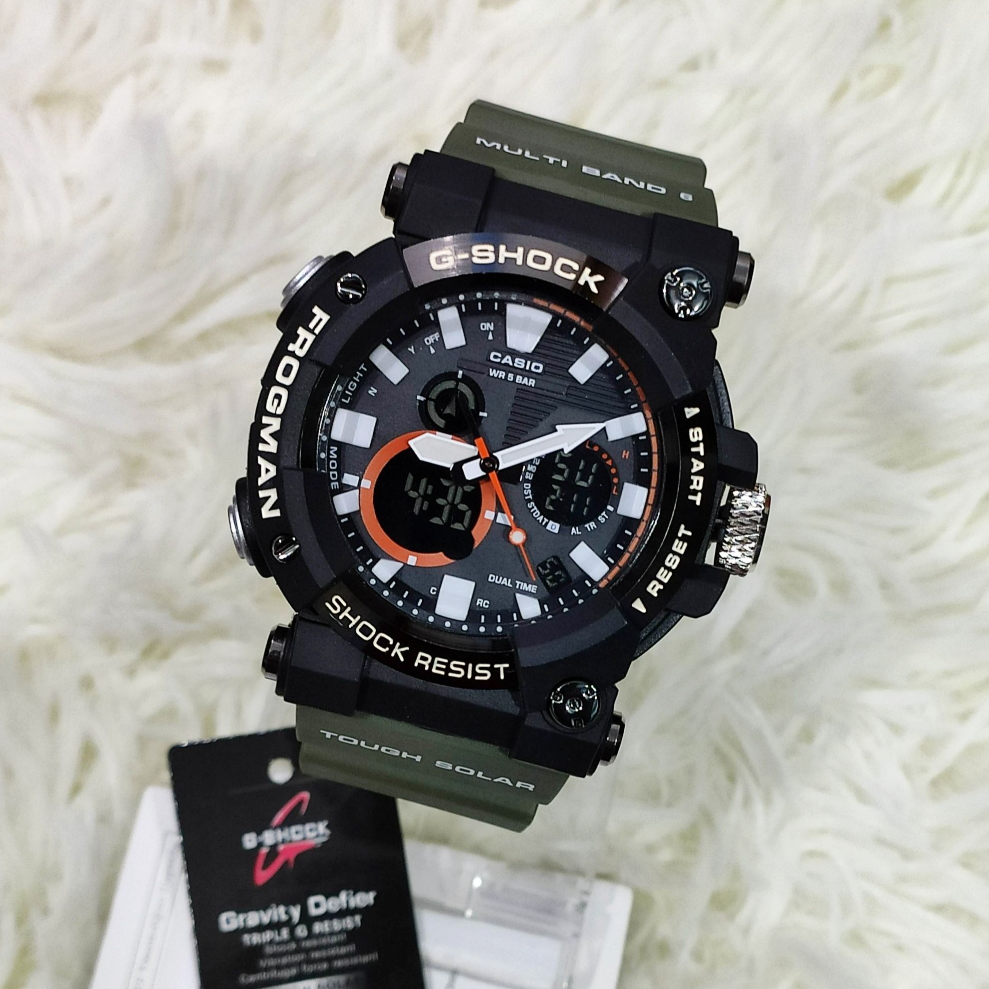 New! G Shock FrogMan GWF-A1000 Dual-Time Navy Military Actual-Pic ...