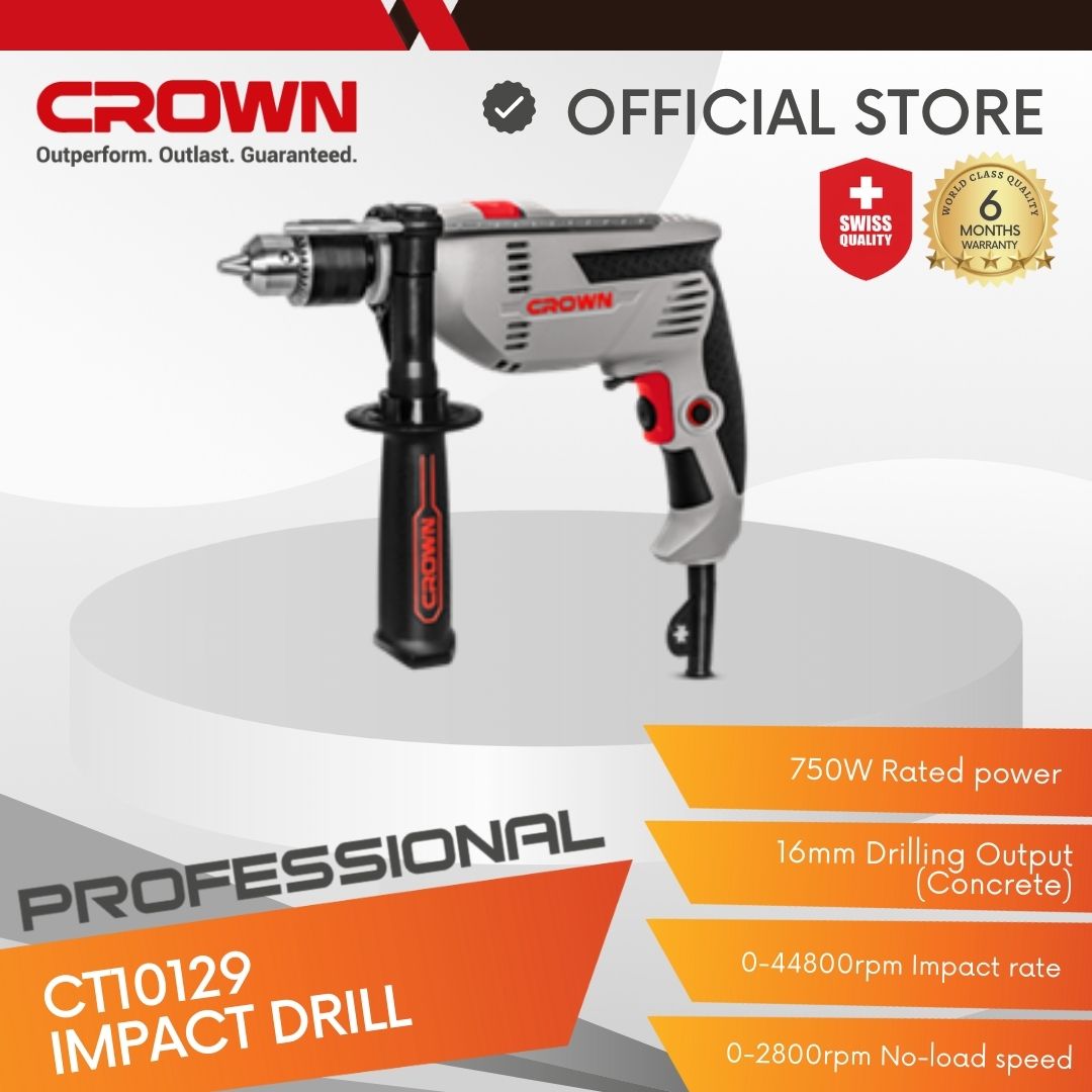 CROWN Impact Drill 750w / 16mm / CT10129 | Lazada PH