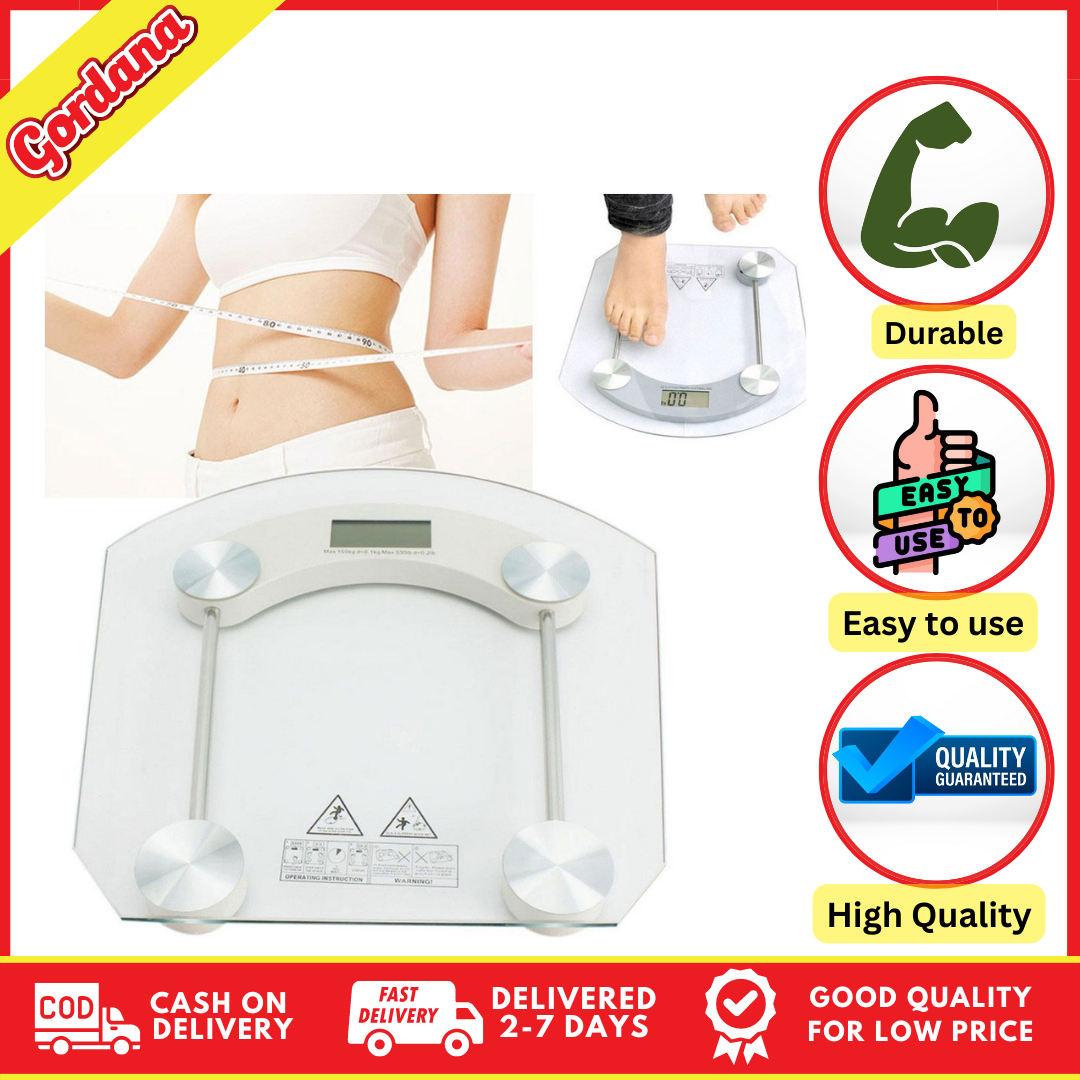 GORDANA - Digital Glass Personal Human Weighing Scale (SQUARE) | Lazada PH