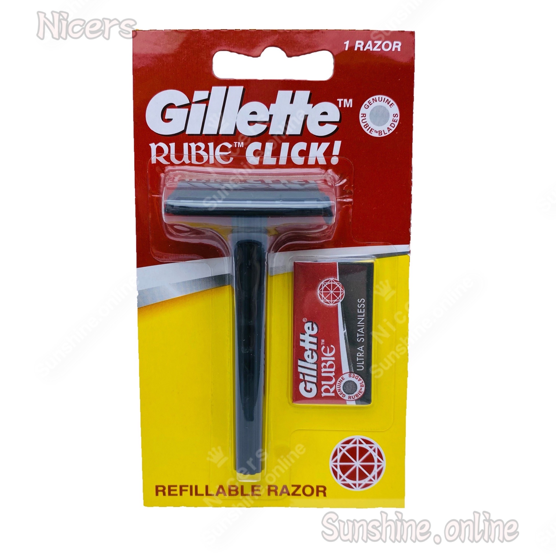 Original Gillette Rubie Refillable Razor With Ultra Stainless Blade ...
