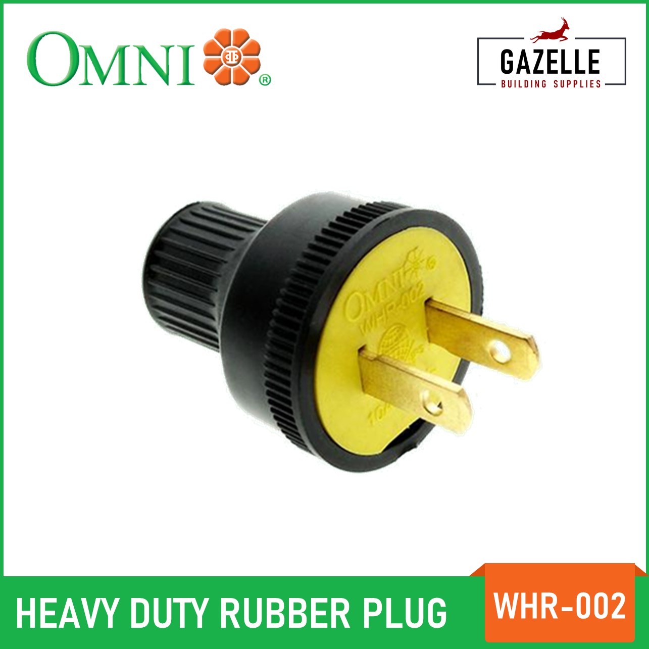 Omni Heavy Duty Rubber Plug 10A 250V WHR-002 | Lazada PH