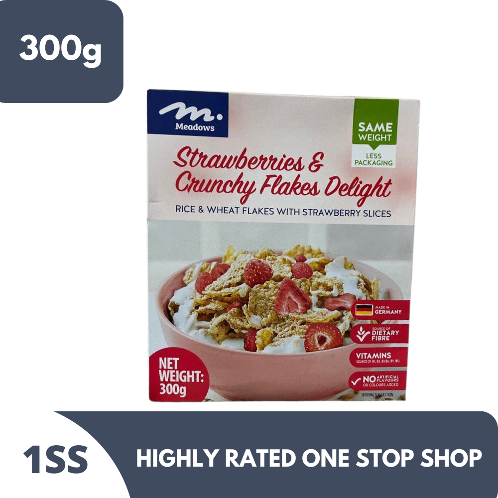 Meadows Strawberry & Crunchy Flakes Delight 300g | Lazada PH