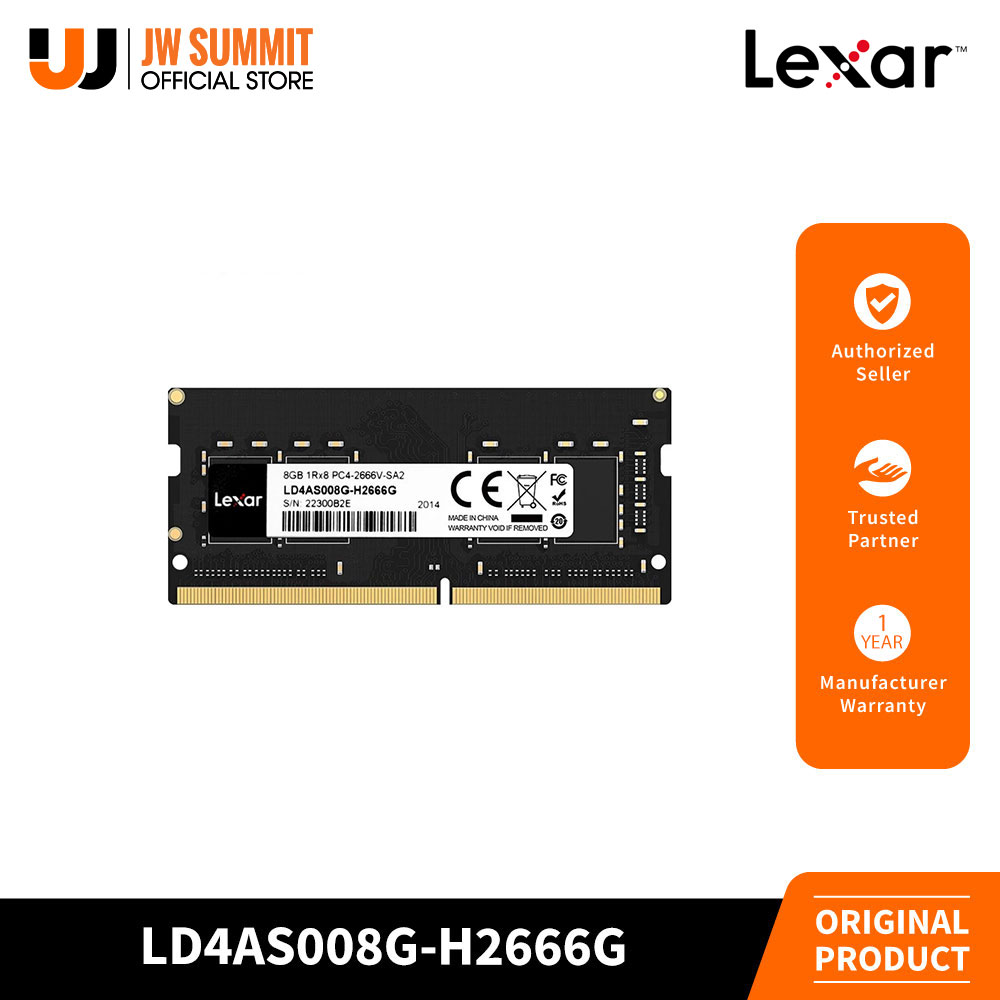 Lexar 8GB SODIMM DDR4 1.2V Internal Laptop Memory (LD4AS008G-H2666G ...