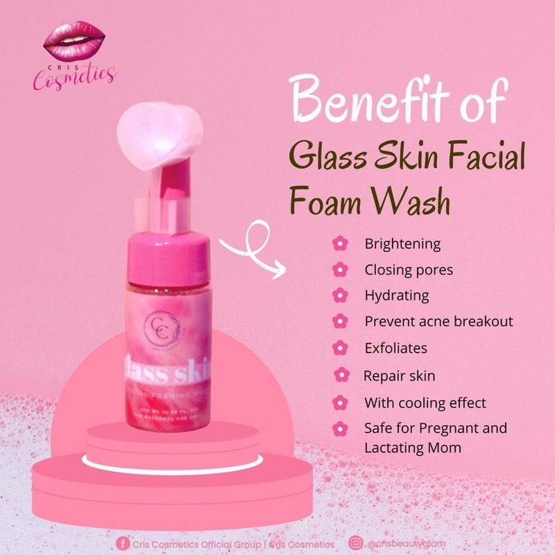 Cris Cosmetics Glass Skin and Kojic Facial Foaming Wash 100ml | Lazada PH