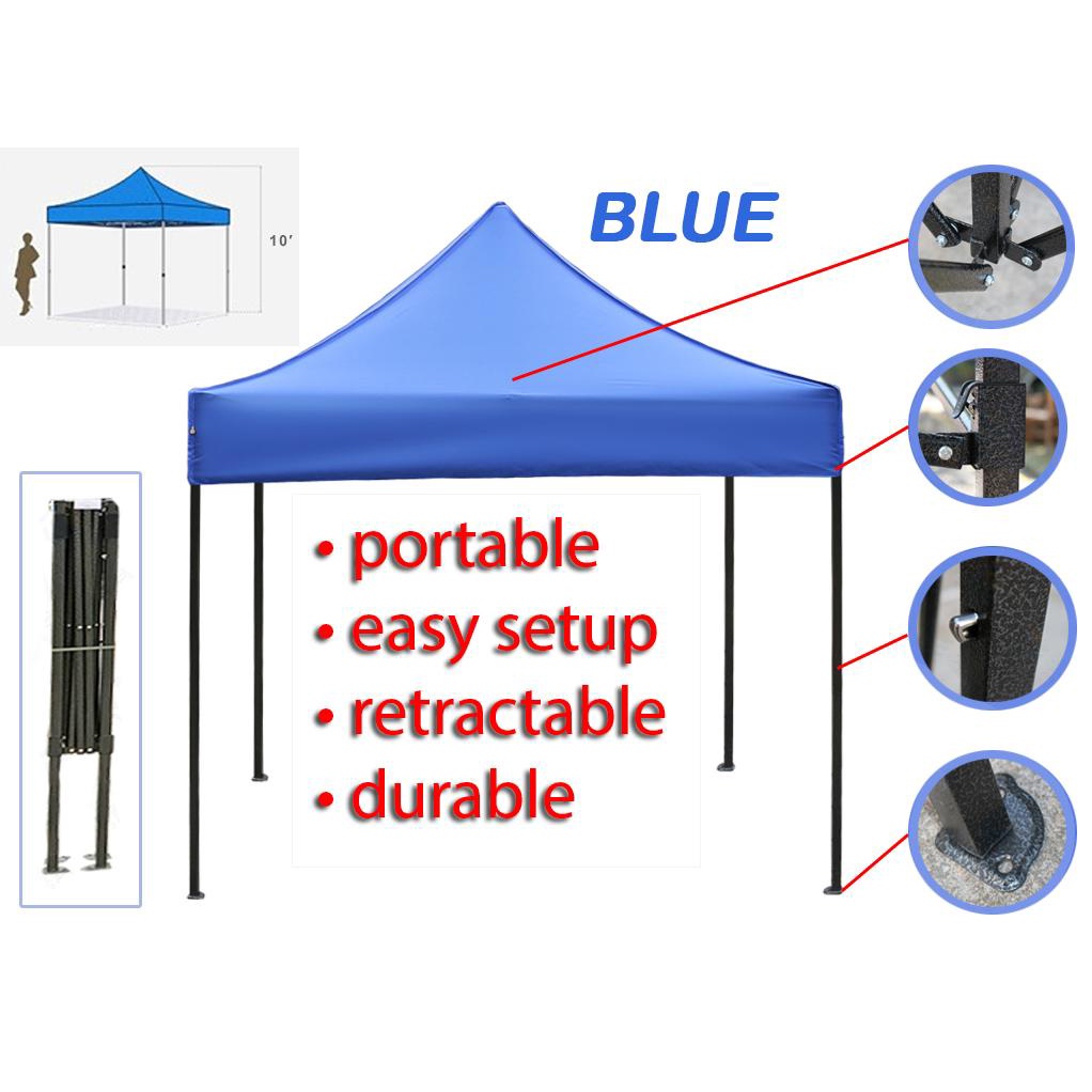 【Ready Stock】Tent Heavy Duty 2x2, 2.5x2.5, 2x3, 3x3 Meter Retractable ...