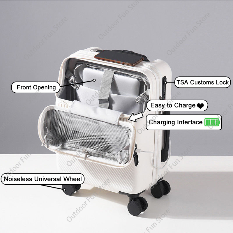 [3 Year Warranty] 20/26/28inch Japanese Style Luggage USB Charging ...