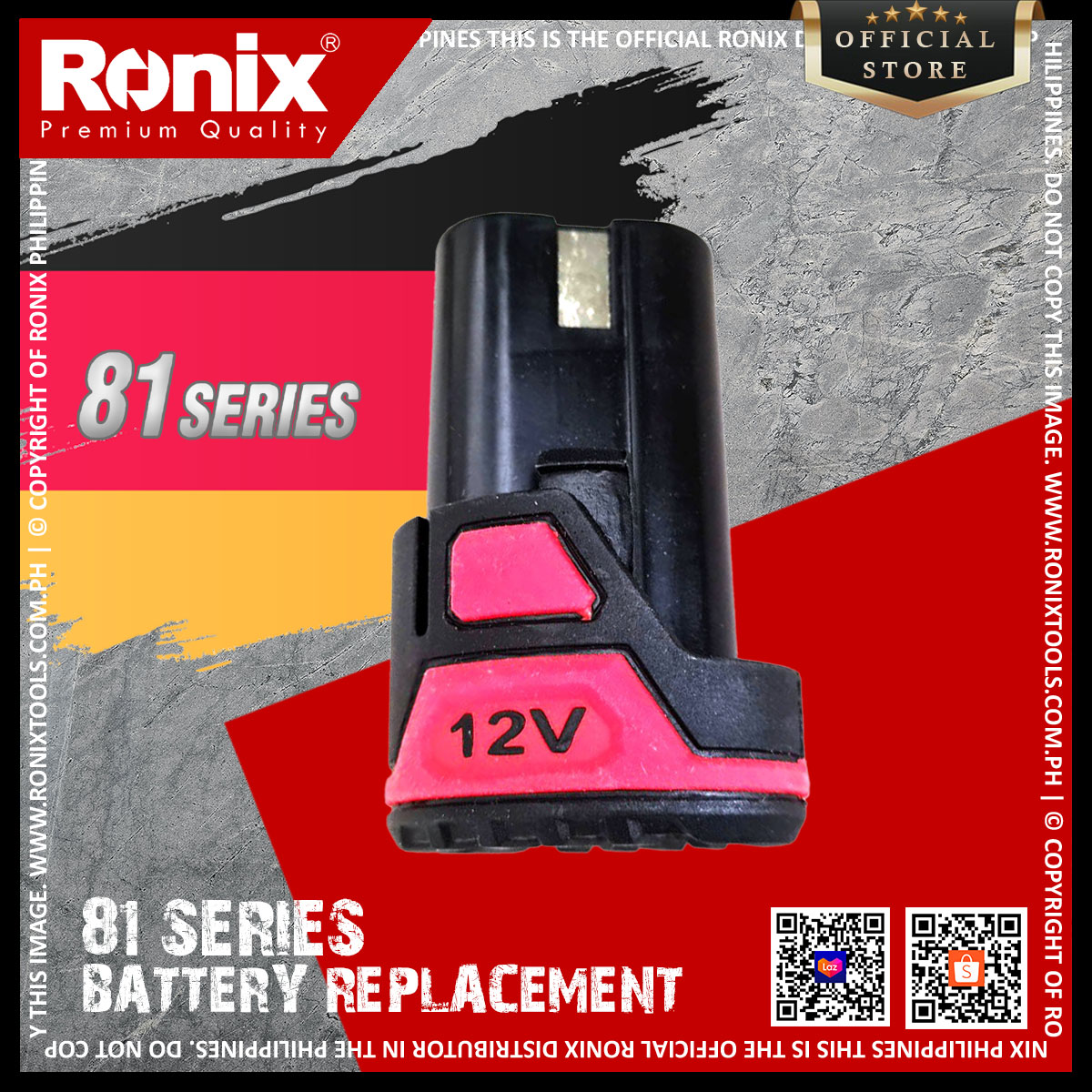 Ronix 81 Series Battery Replacement Supported model: 8101K 8102K 8103K 8104K 8105K | Lazada PH