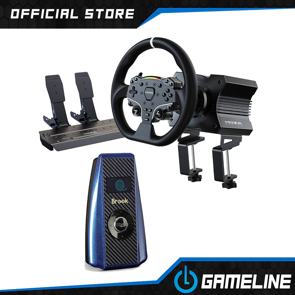 Moza R5 Bundle (DD R5 WheelBase+ES Steering Wheel+SR-P Lite Pedal ...