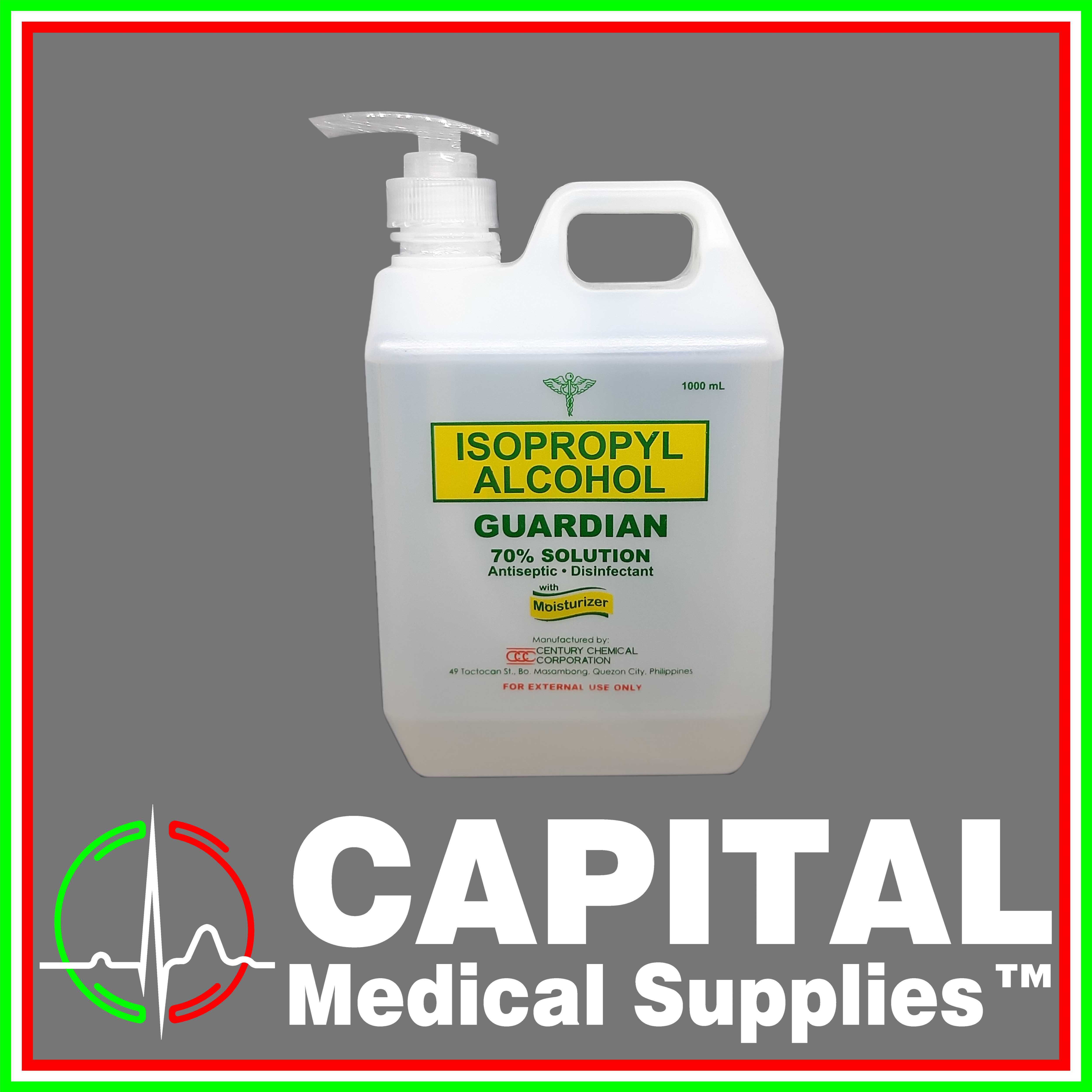 Isopropyl Alcohol 70% Antiseptic, Disinfectant with Moisturizer, 1000ml ...