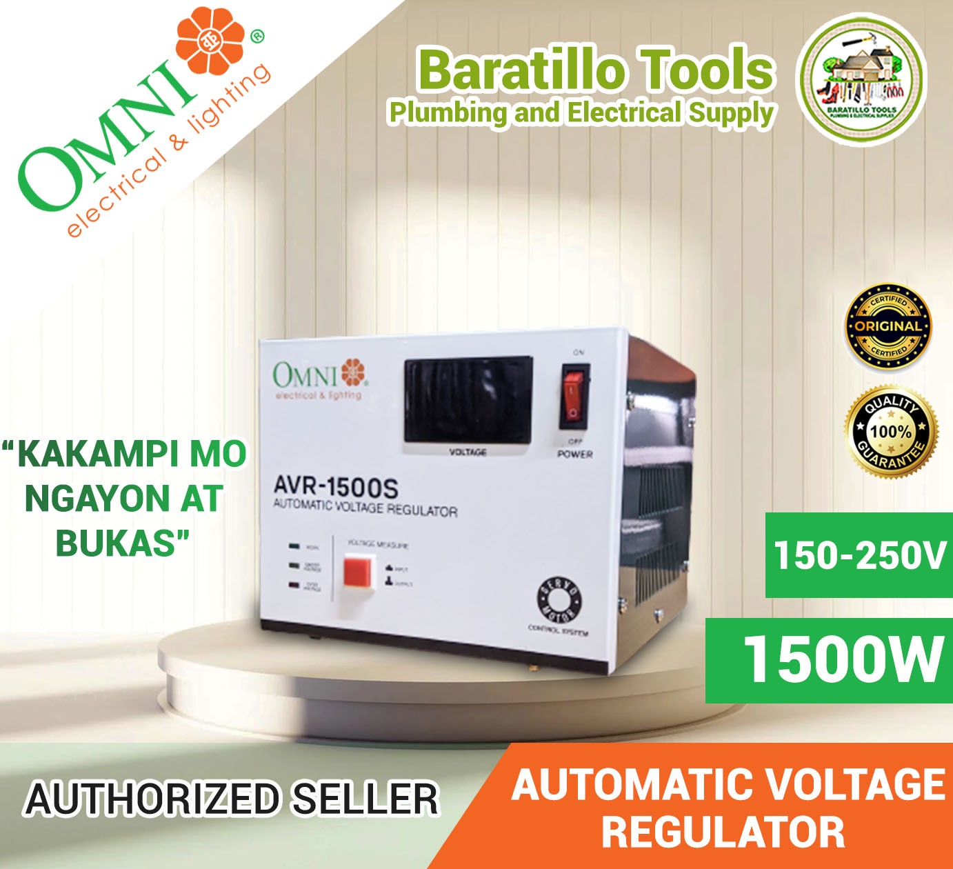 OMNI Automatic Voltage Regulator 1500W AVR-1500W | Lazada PH