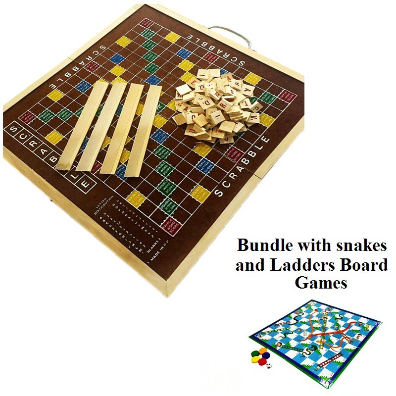 Scrabble Wooden Set Free Snake and Ladders Board GametIy | Lazada PH