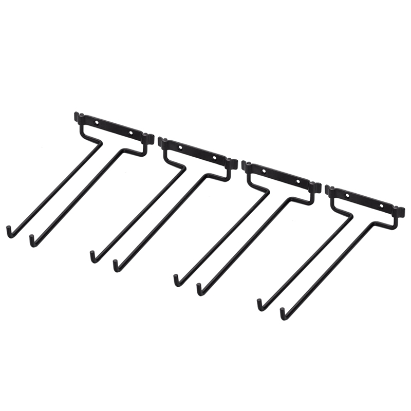 4 Pcs Wine Glass Racks Wall Mounted Hanging Rack Shelf Wine Cup Display ...