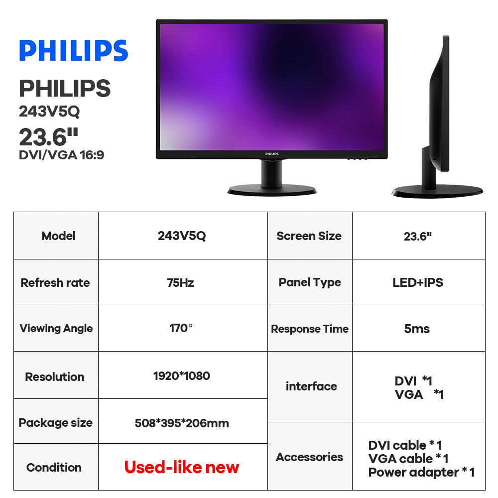 Zoro Computer Monitor ASUS/SAMSUNG/LG/Philips/AOC PC Led Monitors, 2K ...