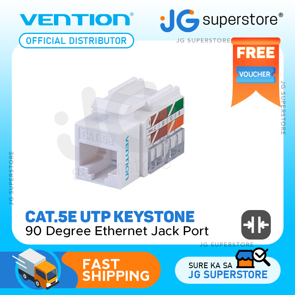 Vention UTP Keystone Jack Ethernet LAN Cable Port for Internal Wall ...