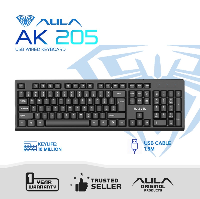 Aula AK205 USB Wired Keyboard | Lazada PH