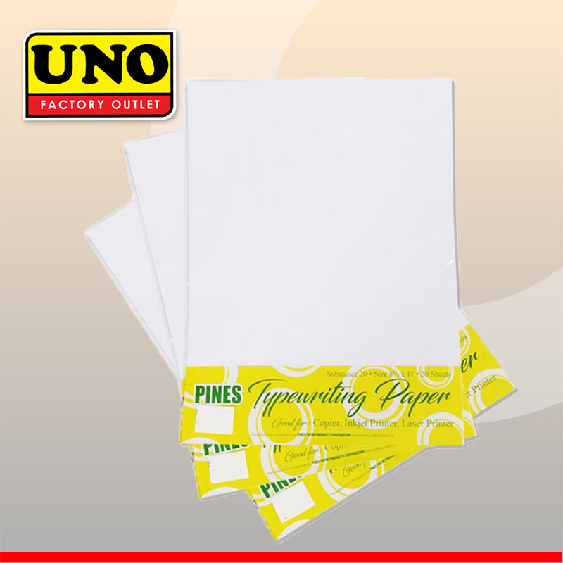 Pines Type Writing Bond Paper Short | Long 20 Sheets | Lazada PH