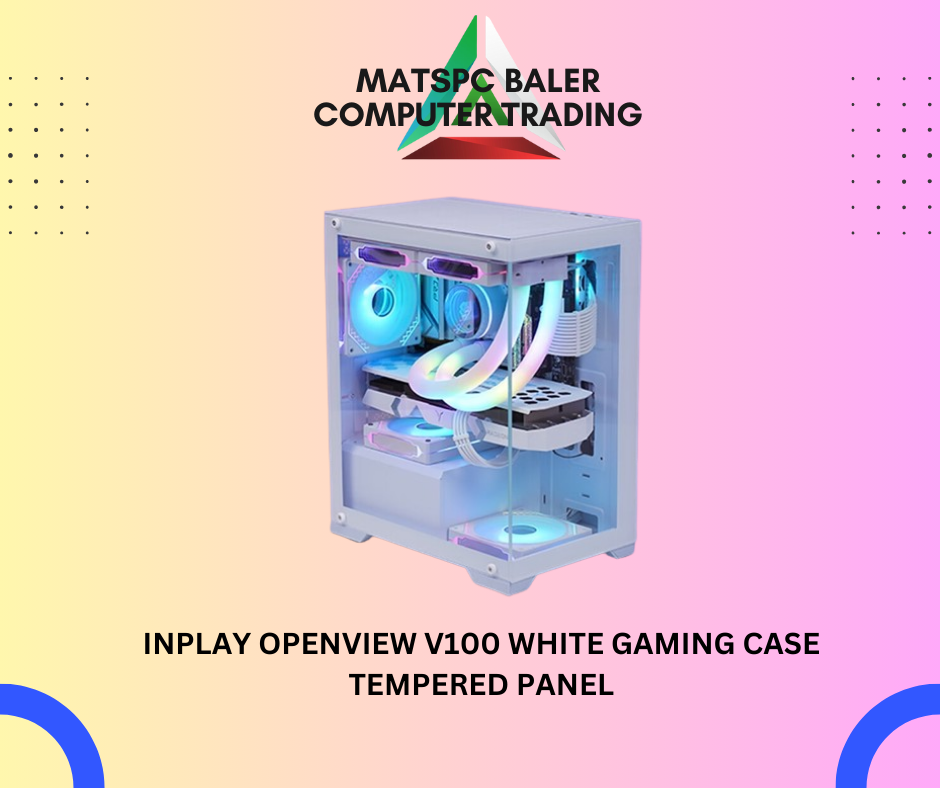 INPLAY OPENVIEW V100 (W&B) GAMING CASE TEMPERED PANEL | Lazada PH
