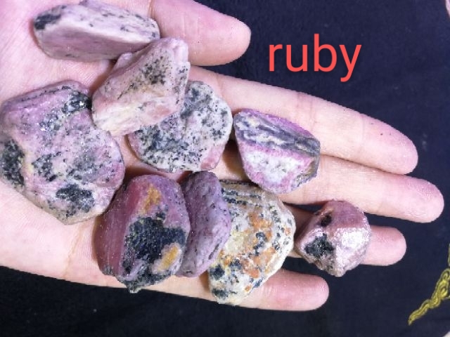 Natural Blue Sapphire ruby Raw Stone crystal gemstone best gift healing ...