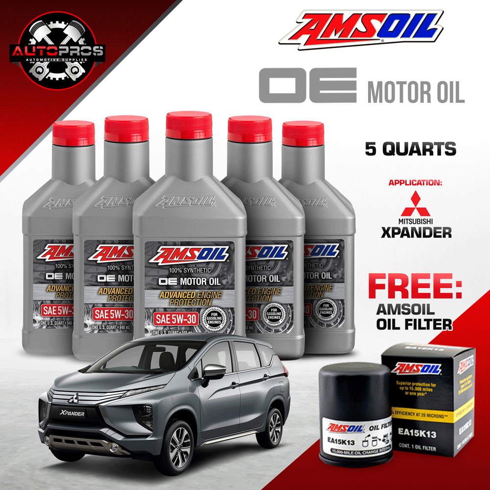 AMSOIL OE Series 5W-30 100% Synthetic Motor Oil 5 Quarts with AMSOIL ...
