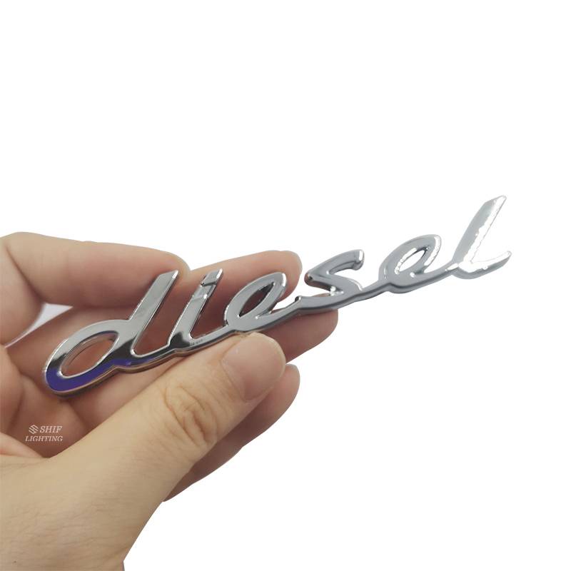 High quality 1 x Metal Diesel Car Auto Emblem Rear Trunk Lid Badge ...